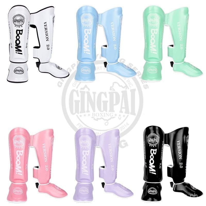 Muay Thai Sanda Leg Guard Fight Shank Protection Foot Back Shin Guard ...