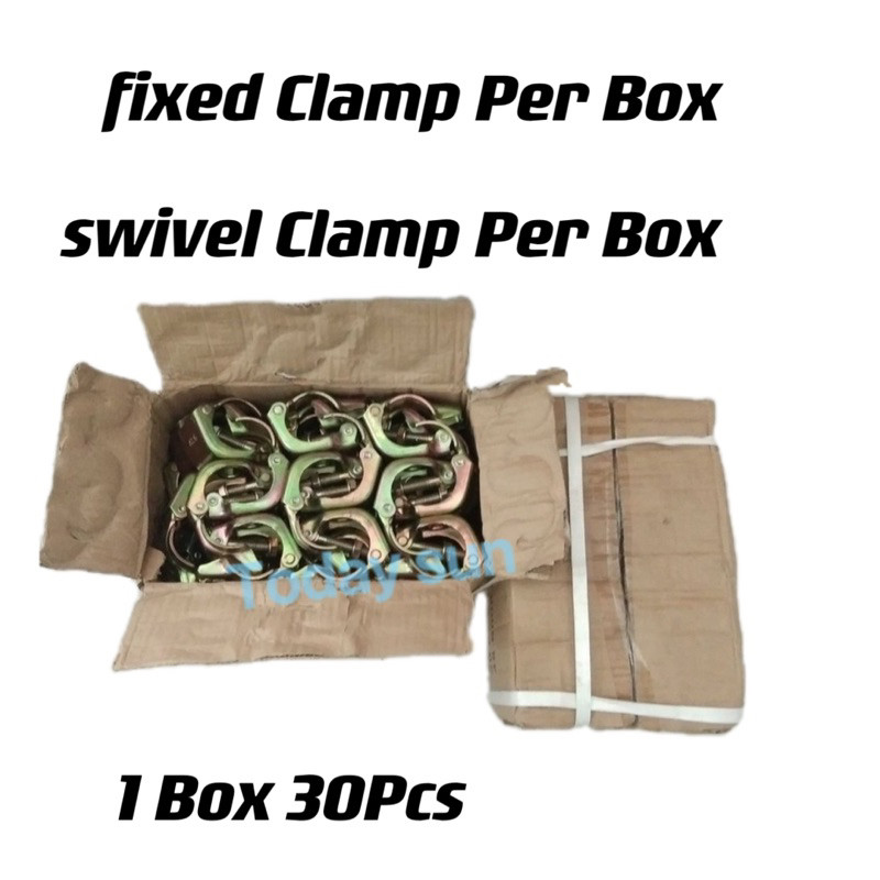 (PER BOX) 30pcs 1 1/2" Swivel Clamp / Scaffolding Clamp | Shopee ...
