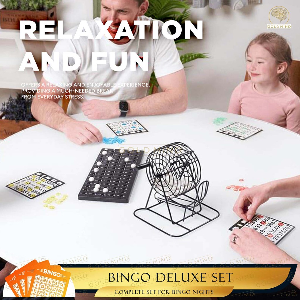 Bingo Game Deluxe Set Smooth-Action Rotary Cage and Automatic Ball ...
