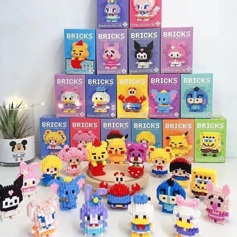 BRICKS Cute Cartoon Series Nano Block Mini Block Decoration Building ...