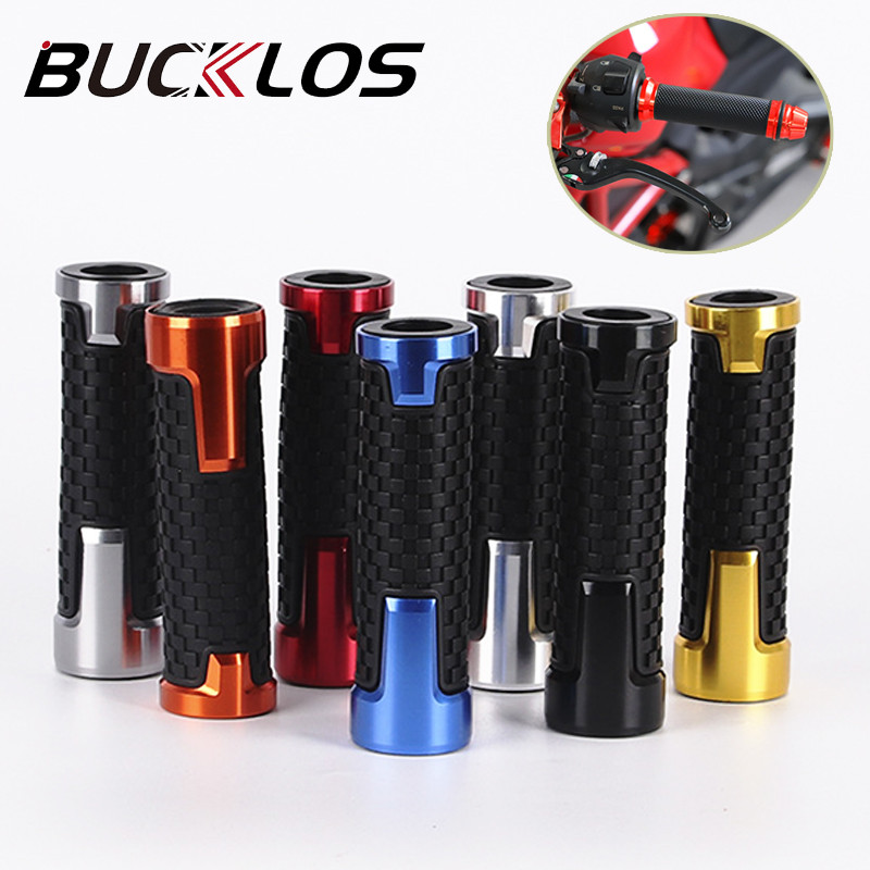 Motorcycle Hand Grips Motorcycle Handle Grips CNC Aluminum Rubber Gel ...