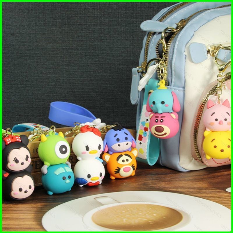 Dly Disney Mickey Minnie Lotso Cartoon Cute Keychain Pendant Stacked ...