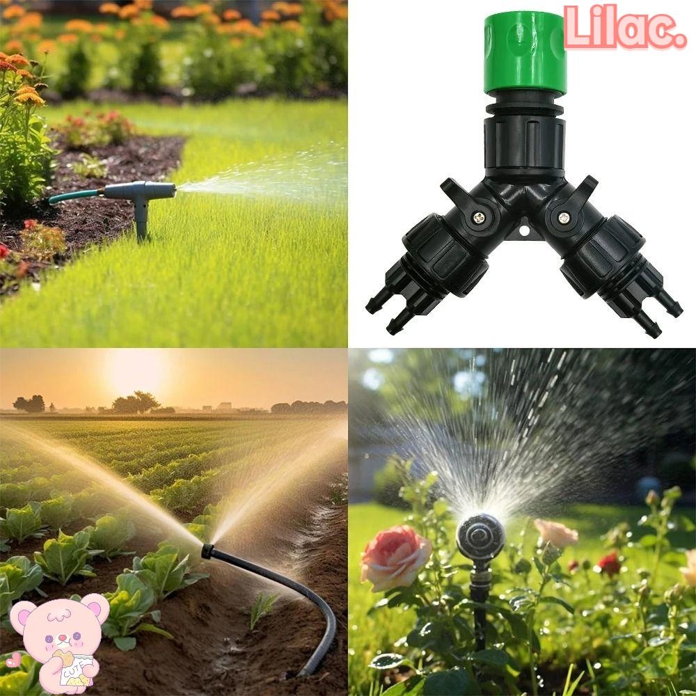 LILAC Drip Irrigation Tap Adapter, 1/4'' Hose Adjustable 4-Way Splitter ...