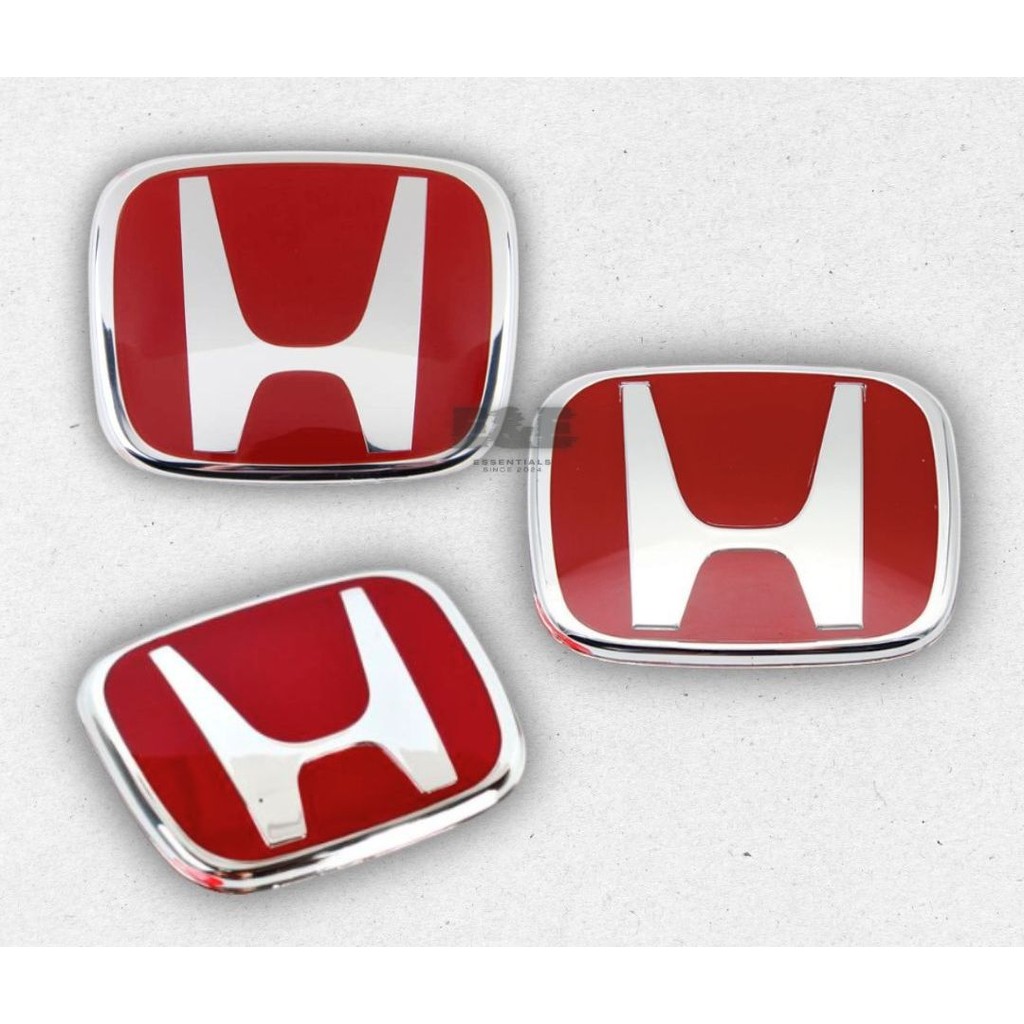 Honda Type-R Car Emblem Front Rear Steering Emblem Honda Civic FD FB FC ...