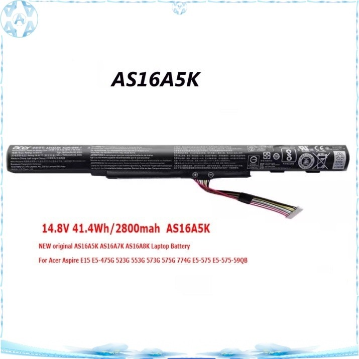 ★แบตเตอรี่ Acer Battery Notebook AS16A7K / AS16A5K AC16A8K AS16A8K E5 ...