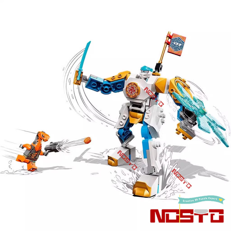 Ninja Series Building Blocks Zane's Power Up Mech EVO 71761 Assembling ...