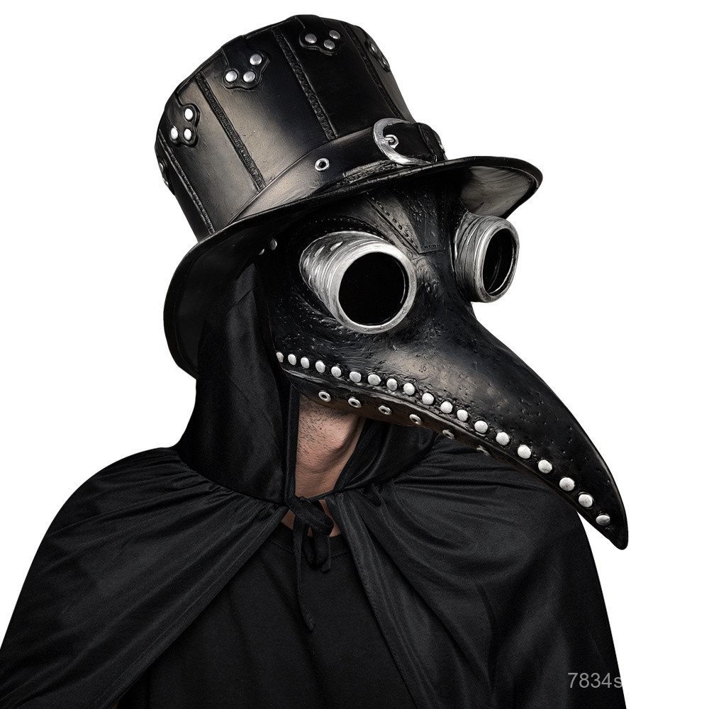 Plague Doctor Beak Mask Full Face Halloween Steampunk Horror Mask Crow ...