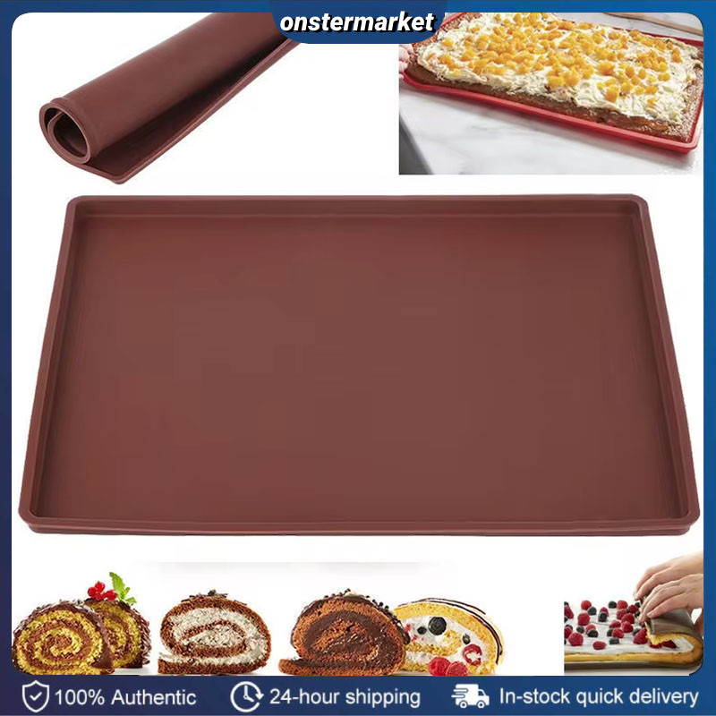 Silicone Baking Mat Swiss Roll Oven Mat Baking Mat Cake Pad Non-stick ...