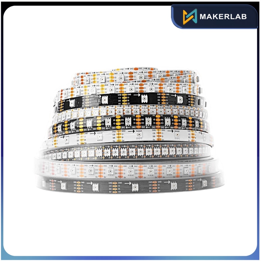 5V SK9822 Neopixel Programmable RGB LED Strip 60 / 144 LEDs/M IP65 IP67 ...