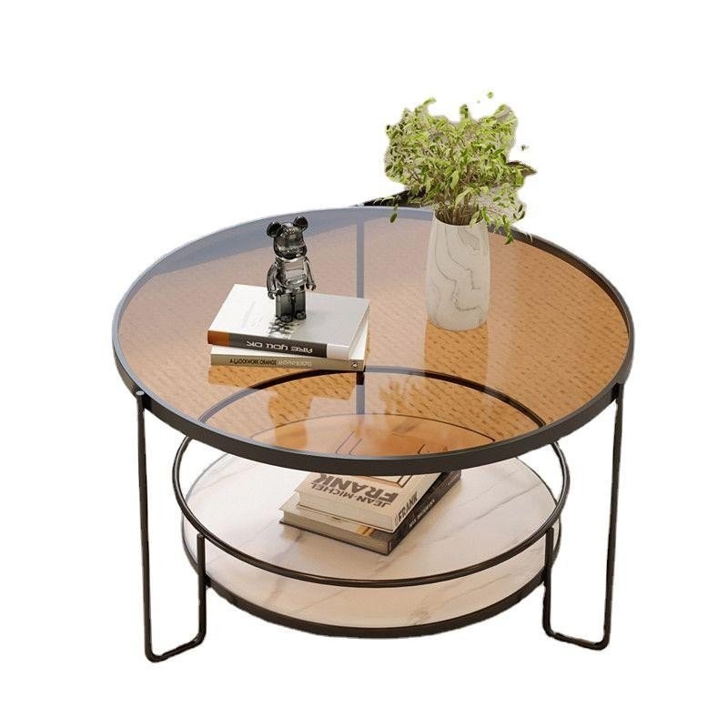 Glass Home Tempered Coffee Table Small Apartment Living Room round ...
