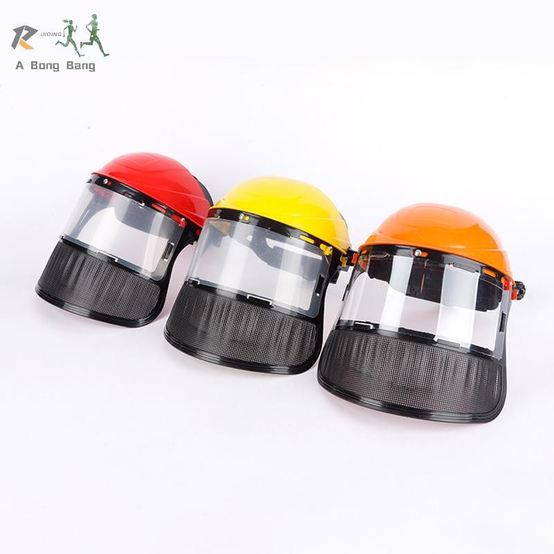 ABongBang Garden Grass Trimmer Weed Wacker Safety Helmet Hat With Full ...