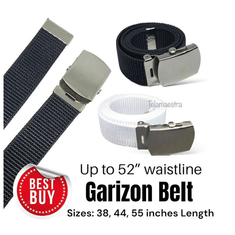 38”/44”/55” CAT / ROTC BLACK | NAVY BLUE | WHITE GARIZON BELT - Nylon ...