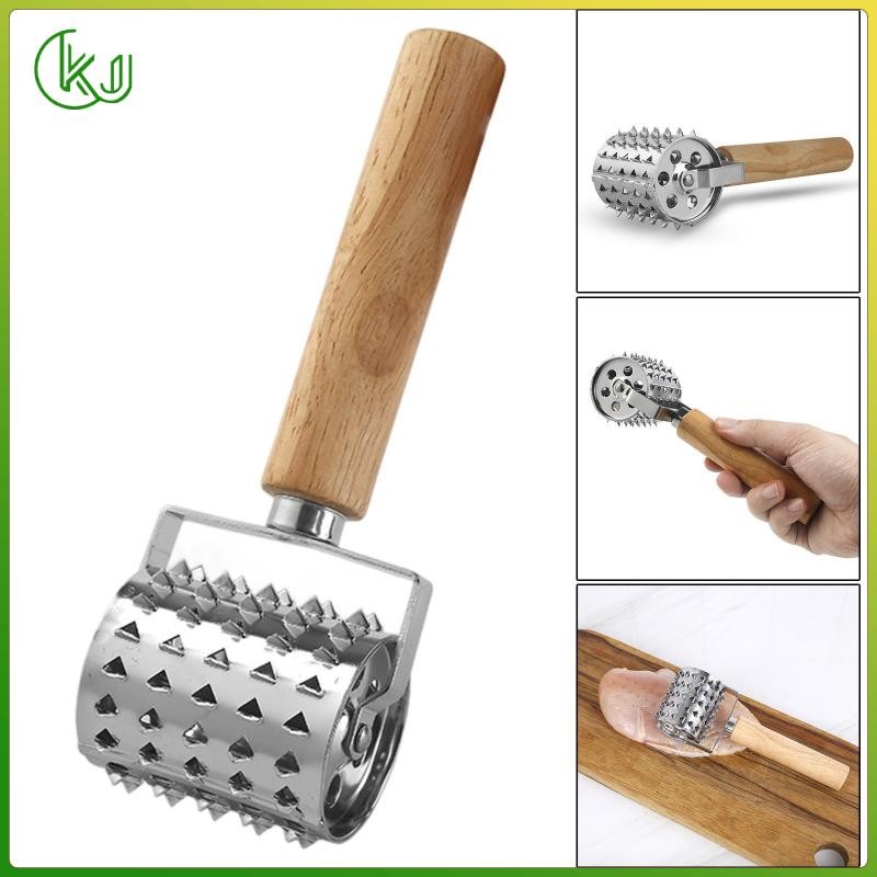 [Wishshopeelxl] Stainless Steel Rolling Meat Tenderizer Handheld Easy ...