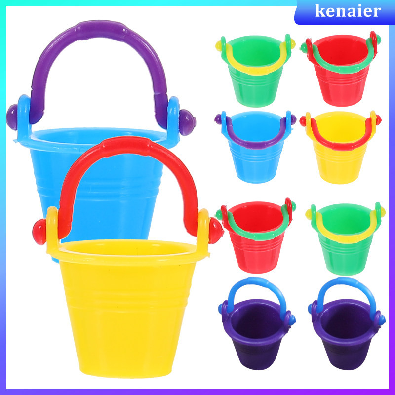Mini Bucket Pail Sandbox Child Seaside Miniature Buckets Small 10 Pcs ...