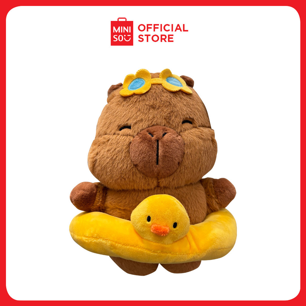 MINISO Mini Family 12in Beach Mimi Bara Plush Toy Duck Swimsuit ...