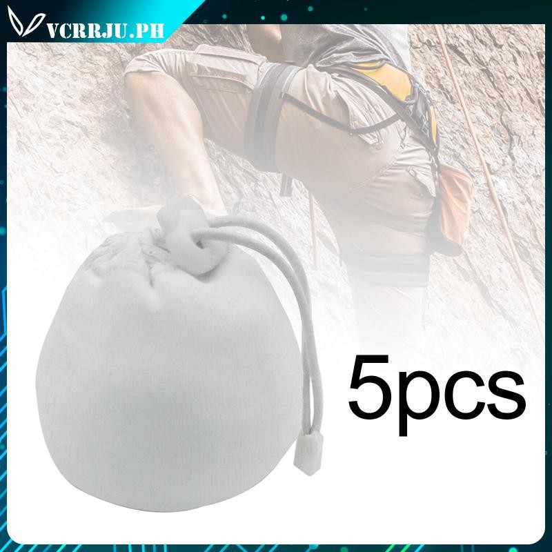 [vcrrju] 5x Chalk Ball Bag Anti-Slip Powder Bag Drawstring Bag with ...