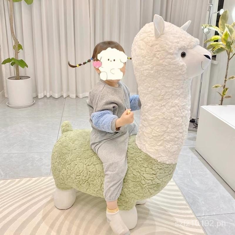 Creative Alpaca Seat Stool Animal Sitting Stool Floor Ornament Living ...