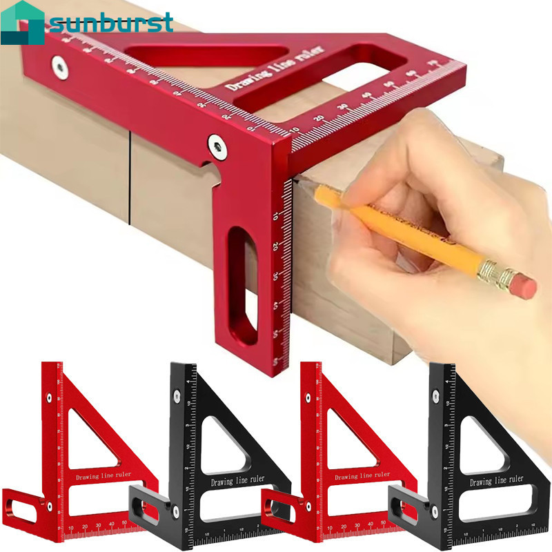Carpenter Square Ruler - for Protractor Engineer - 45/90 Degree Layout ...