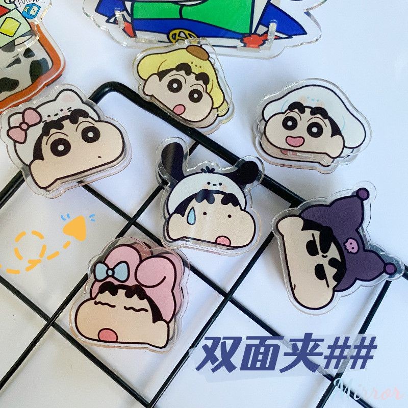 Sanrio Crayon Shin-chan Anime Acrylic Clip Cute Crane Paper Clamp ...