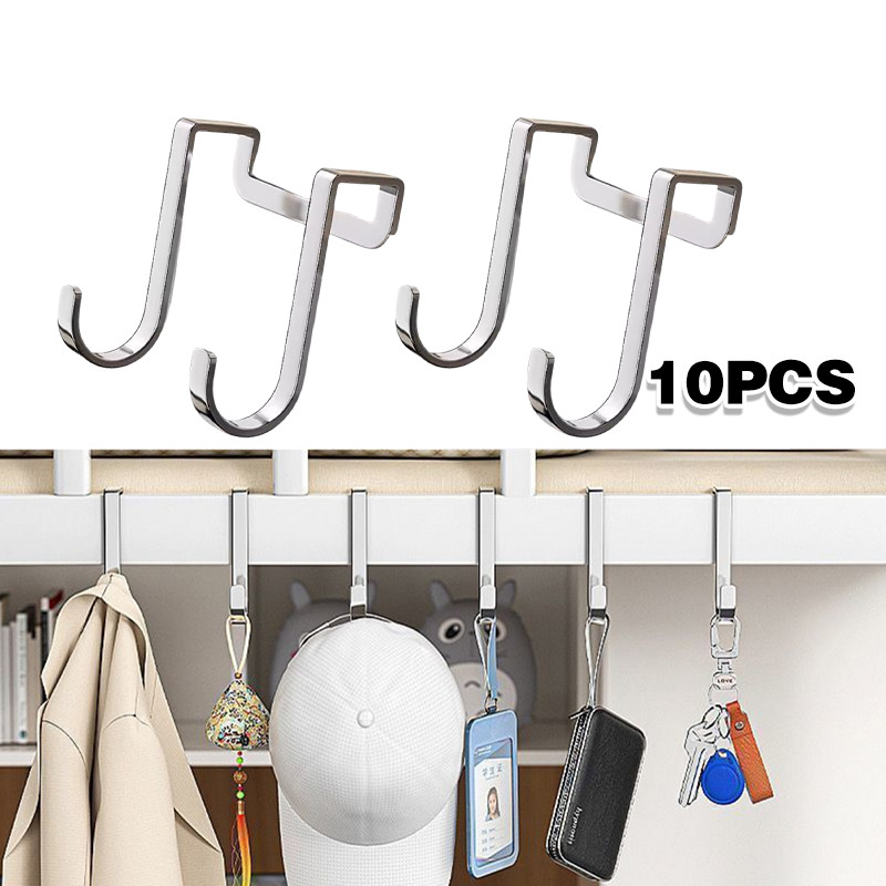 10Pcs S-shaped Stainless Double Hook S-shaped Storage Hooks S-type Door ...