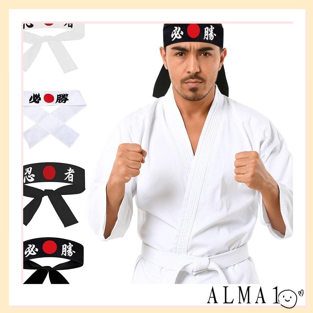 ALMA Japanese Headband, Multi-purpose Hygroscopic Hachimaki Headband ...