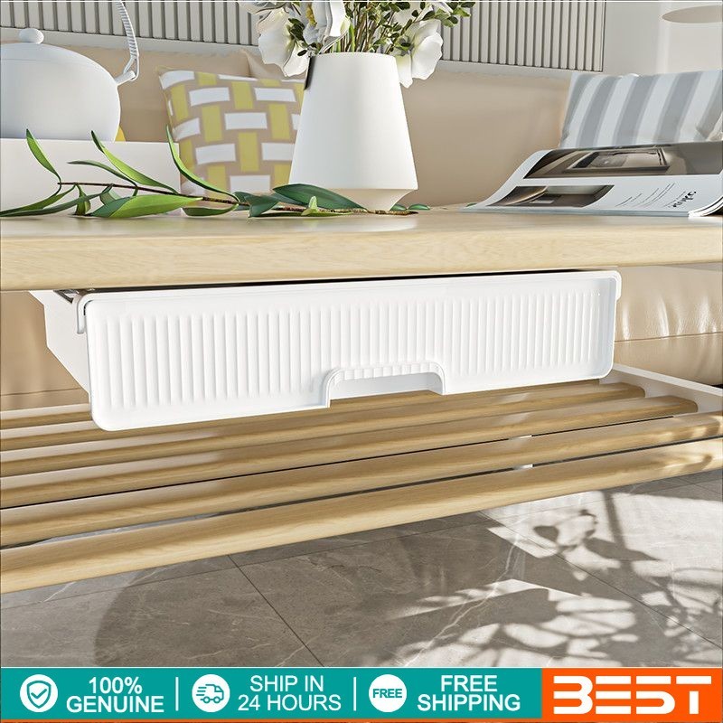 Pull-out Storage Box Desktop Invisible Drawer Under Table Drawer ...