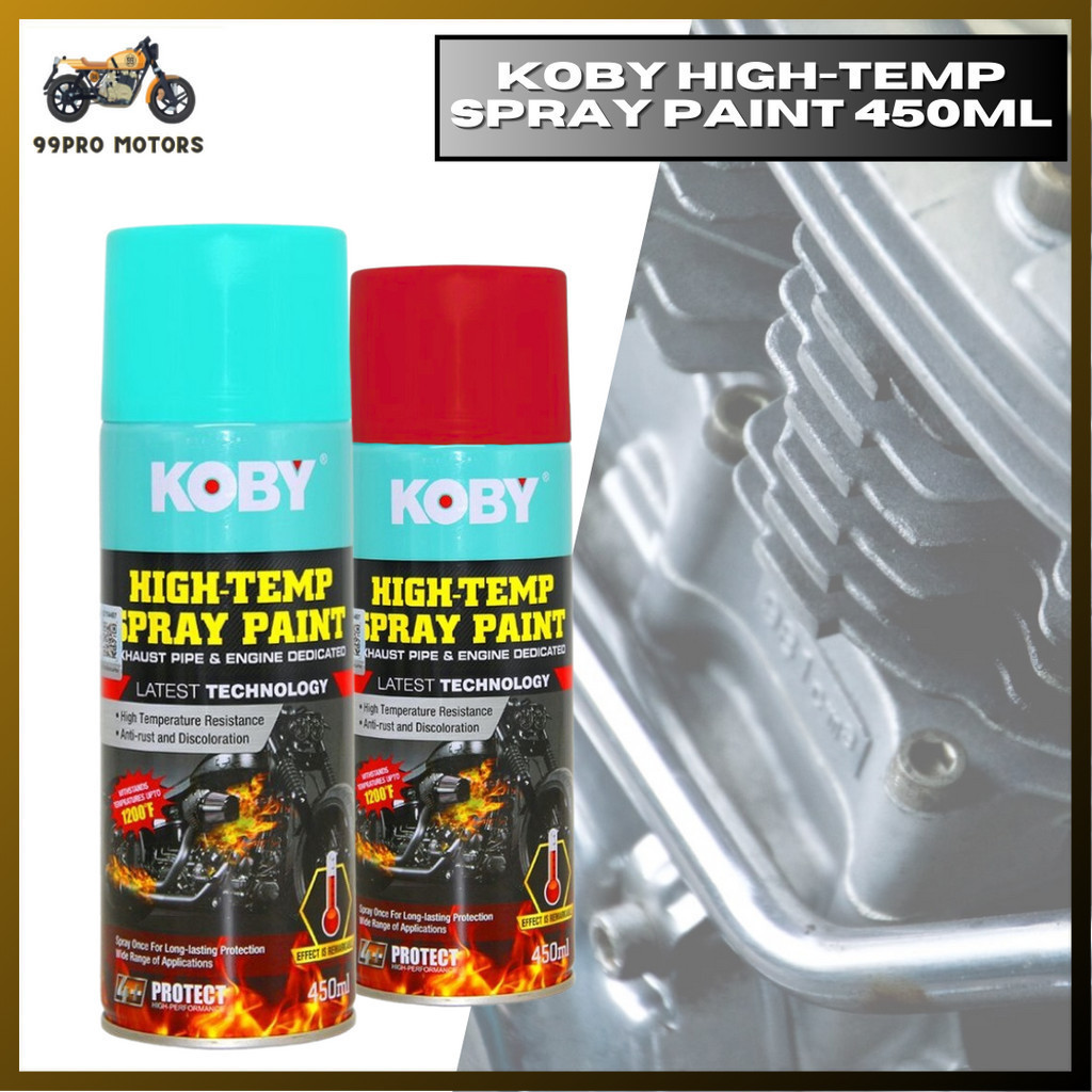 ORIGINAL KOBY FOR HIGH-TEMP SPRAY PAINT 450ML MOTORCYCLE MOTO CARE ...