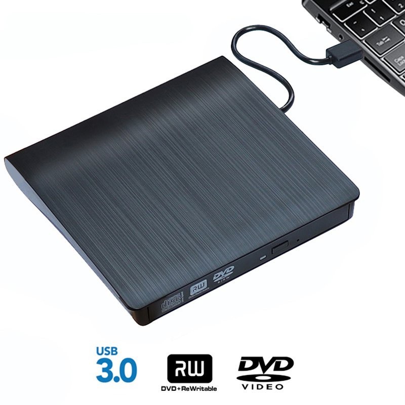 RQ+USB 3.0 Slim External DVD RW CD Writer Drive Burner Reader Player ...
