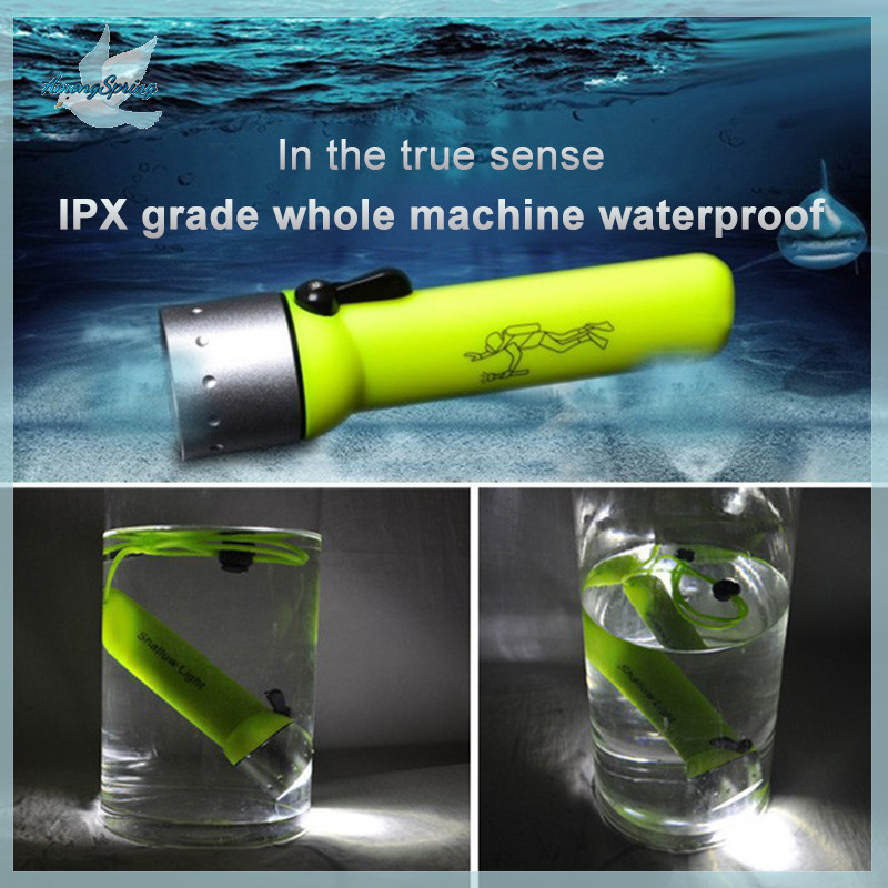 AmongSpring> LED Diving Flashlight Lamp Waterproof Scuba Diver ...
