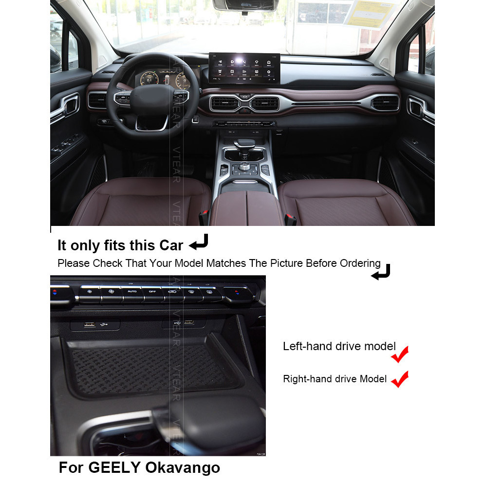 Car QI Wireless Charger For GEELY Okavango 2020-2024 Accessories 20w ...