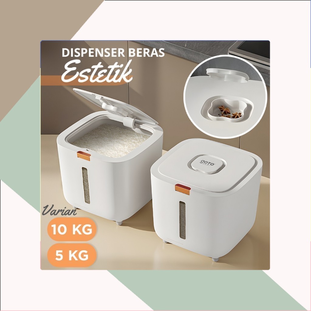 Goto Suki Rice Container Storage Dispenser 10 5 Kg Aesthetic | Shopee ...