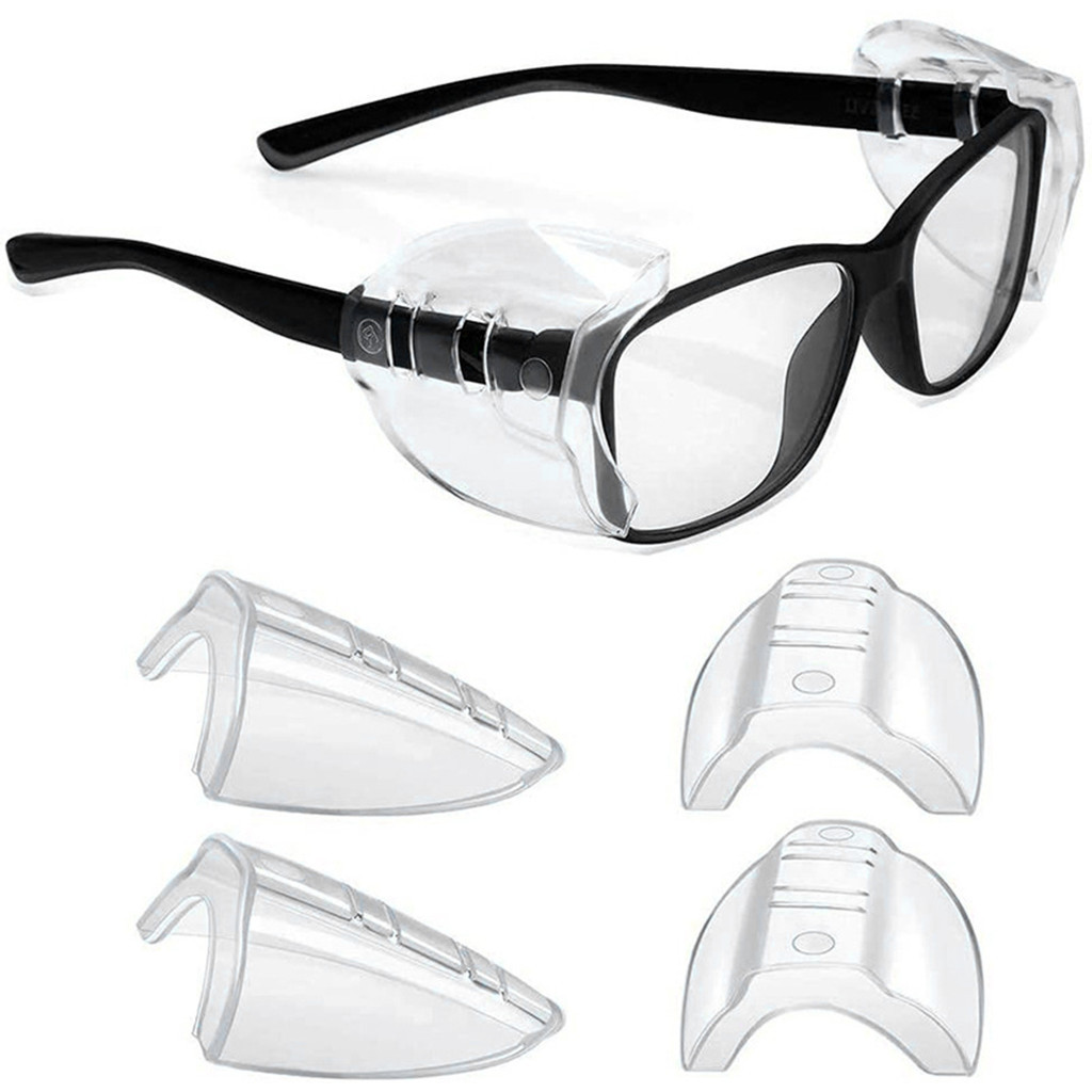 4 PCS Transparent Glasses Wing Guard Safety Angle Guard Anti-impact ...