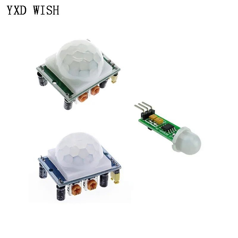 RQ 5pcs HC-SR501 HC-SR505 Adjust Infrared IR Pyroelectric Infrared PIR ...