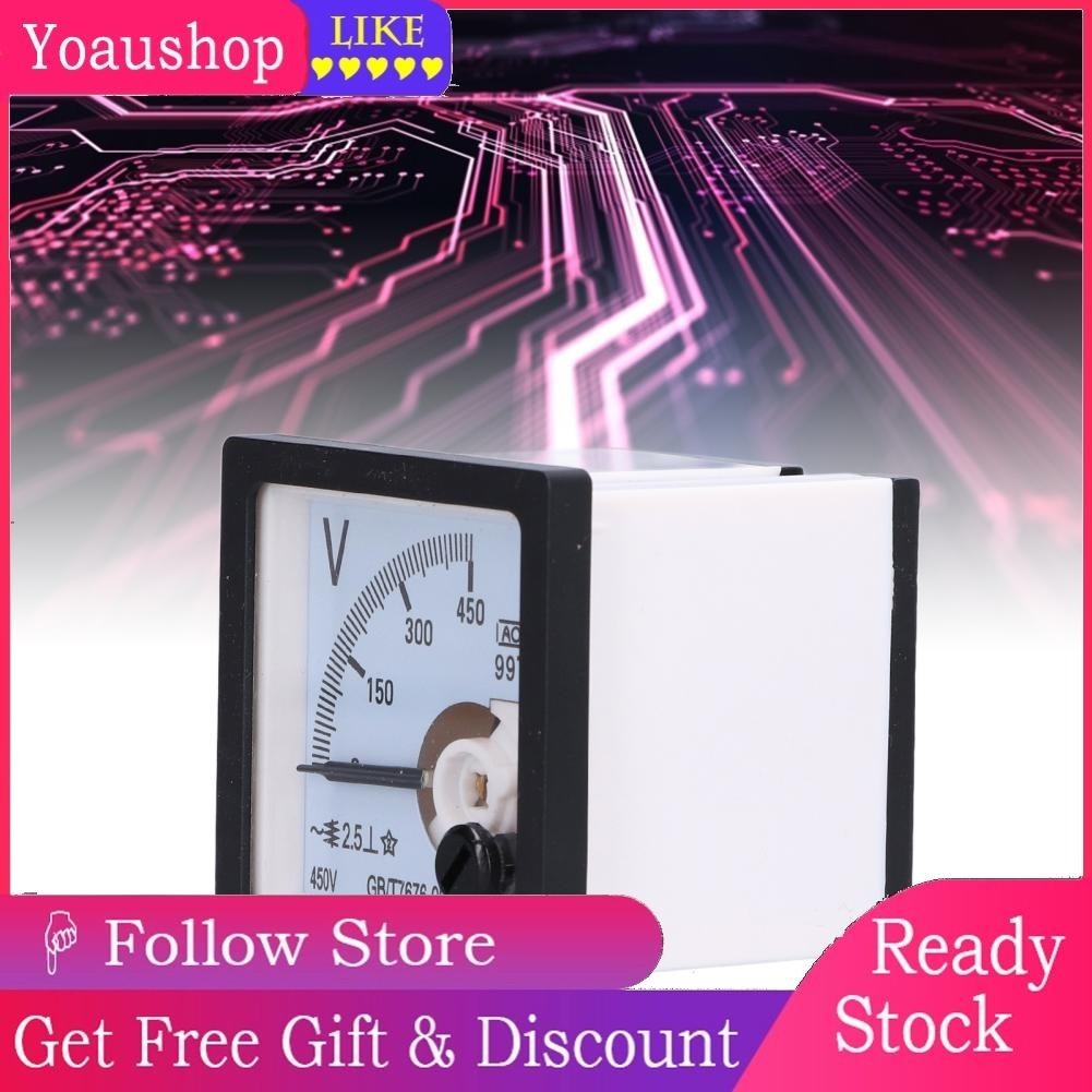 Yoaushop Voltmeter Tester ABS Plastic Dial Panel Voltage Meter for ...