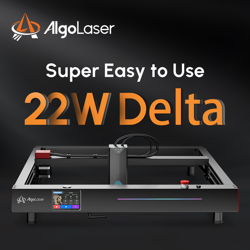 Algolaser Delta 22W Diode Laser Engraver with 3.5 inch TouchScreen Wood ...