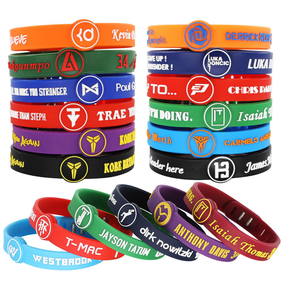 (Buy 3 Get 1 Free)Basketball Bracelet Adjustable Size Sports Silicone ...