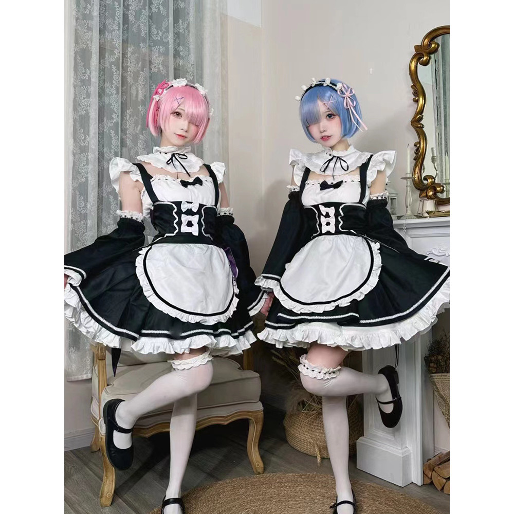 From Scratch Otherworld Life Ram REM Maid Costume Cos Costume Full Set ...