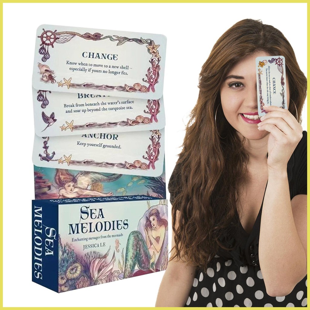 Daily Affirmation Cards 40pcs Mermaid Magic Inspirational Greeting ...