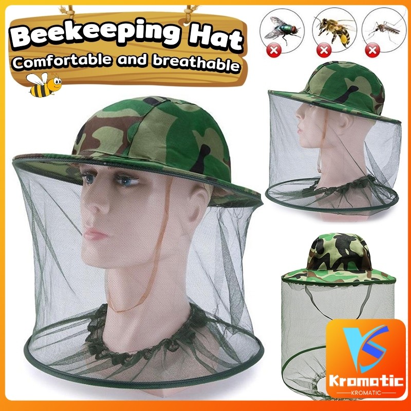 KC Anti Bee Hat Protective Clothing Cap Face Protector Camouflage Hat ...