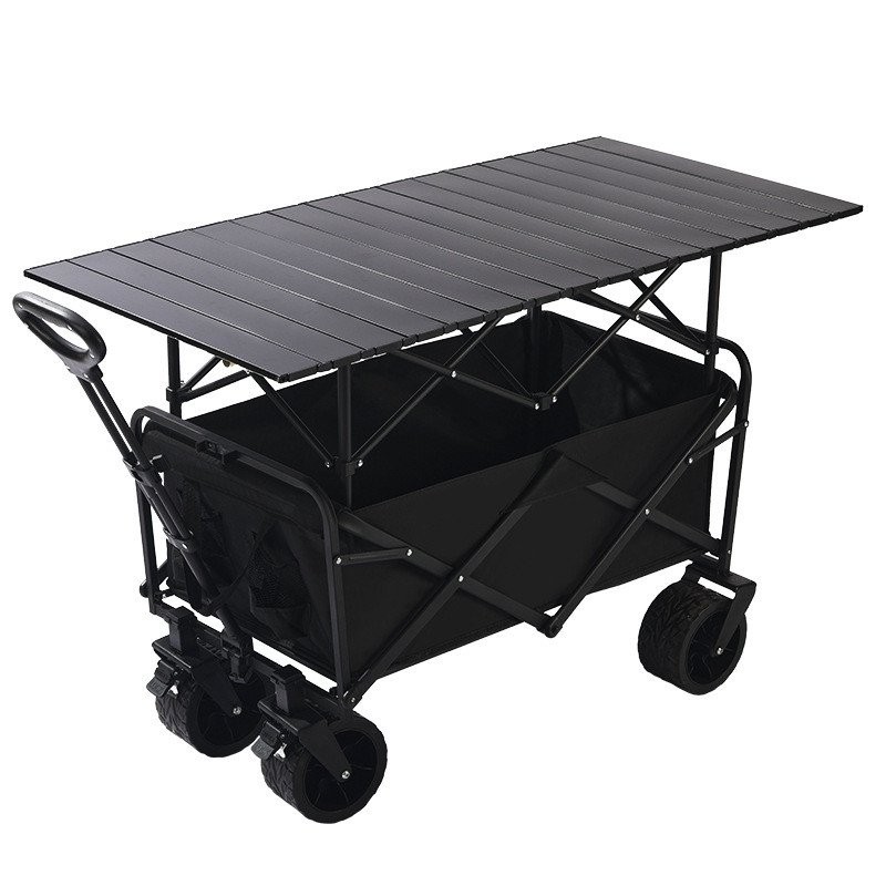 Stall Foldable Pull Goods Mobile Trolley Outdoor Camp Shopping Cart ...