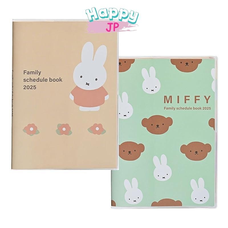 Kutsuwa Planner Miffy Family Planner 2025 B6 Monthly Flower & Boris MF865C 2024 December Start ...