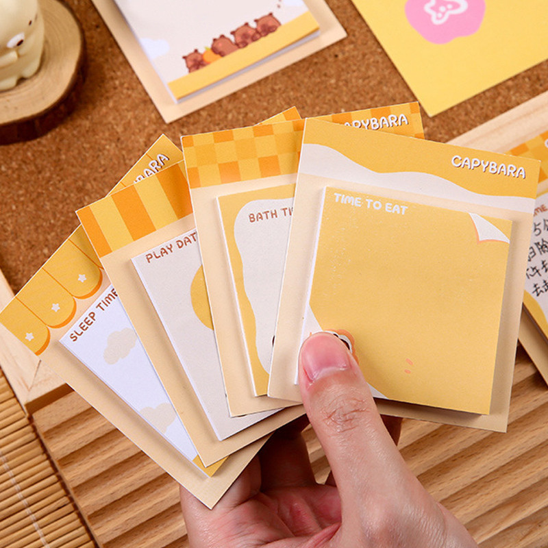 30 Sheets Cute Capybara Series Memo Notes – Portable Mini Sticky Notes ...