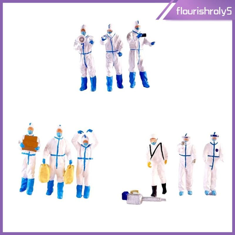[Flourishroly5] 3 Pieces 1:64 Scale Tiny Doctor Figures Layout ...