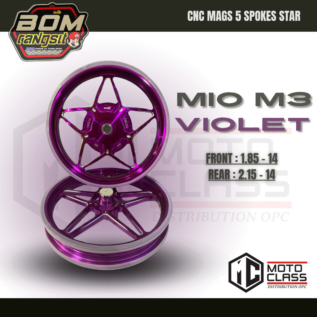 BOM RANGSIT CNC MAGS 5 SPOKES STAR MIO SPORTY | Shopee Philippines