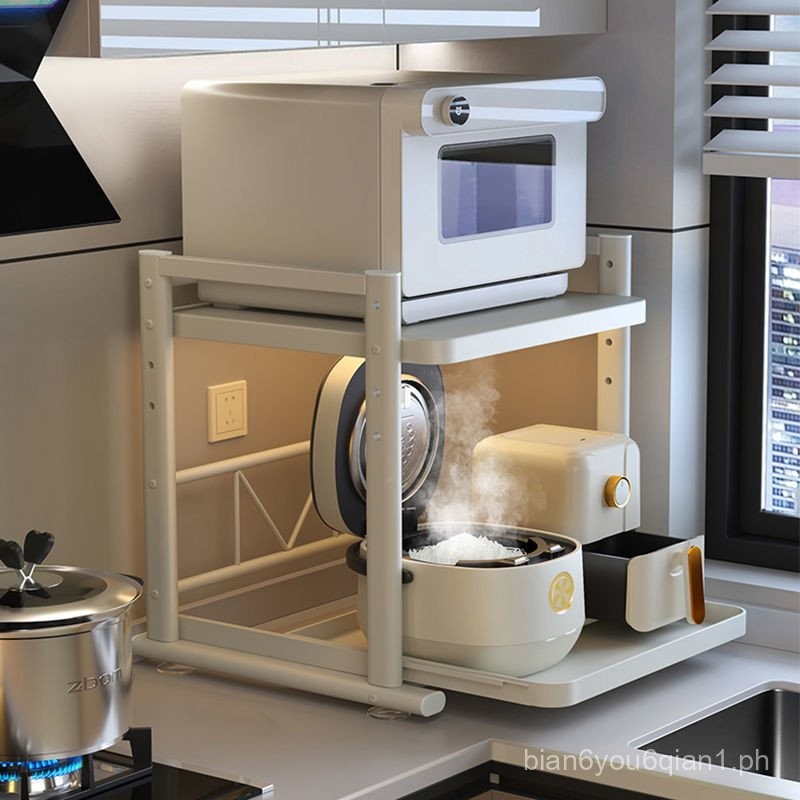 Kitchen Storage Rack Multi-Functional Table Pull-out Microwave Oven ...