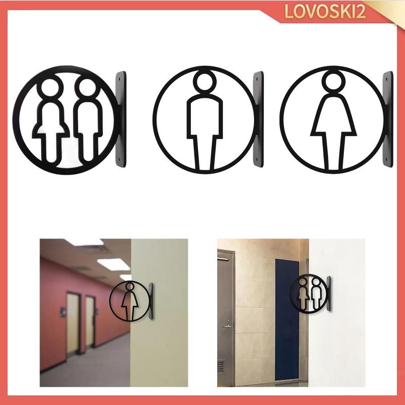 [Lovoski2] Toilet Sign Restroom Sign Acrylic Restroom Signage Signage ...