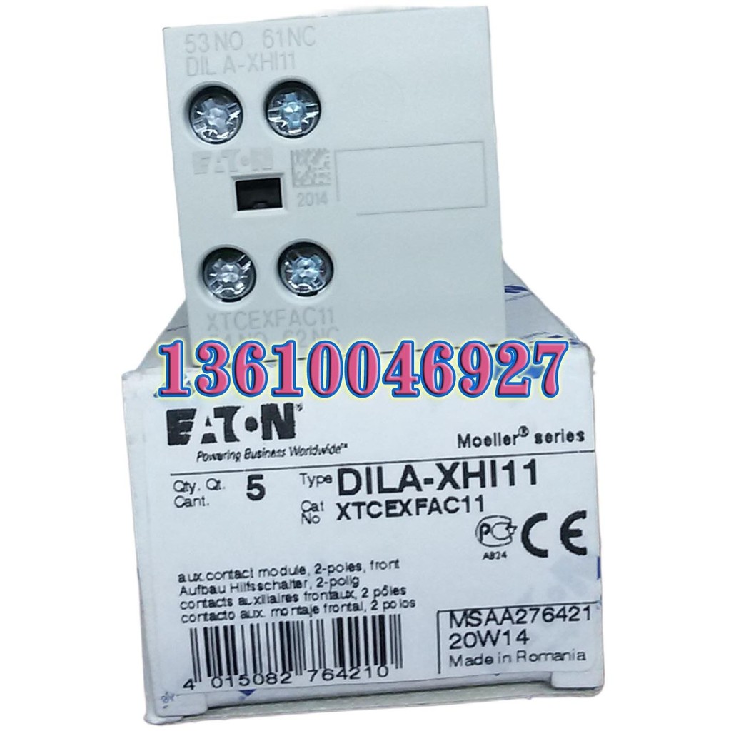 EATON MOELLER Muller contactor contact DILA-XHI11 original genuine ...