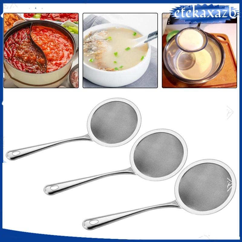 [etekaxazb] Stainless Steel Fine Mesh Food Strainer Cooking Strainer ...
