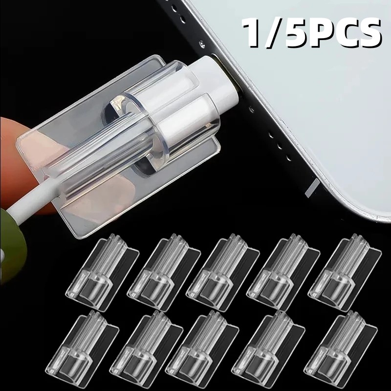 5Pcs Premium Cable Protector Sleeves - Durable, Transparent, Soft - For ...