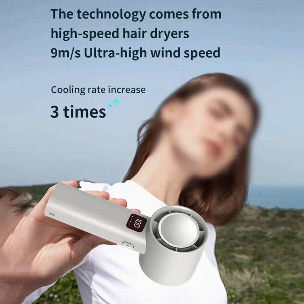 ULTRA HIGH-SPEED MINI Air Fan Handheld Turbo Fan 9m/s Strongwind Speed ...